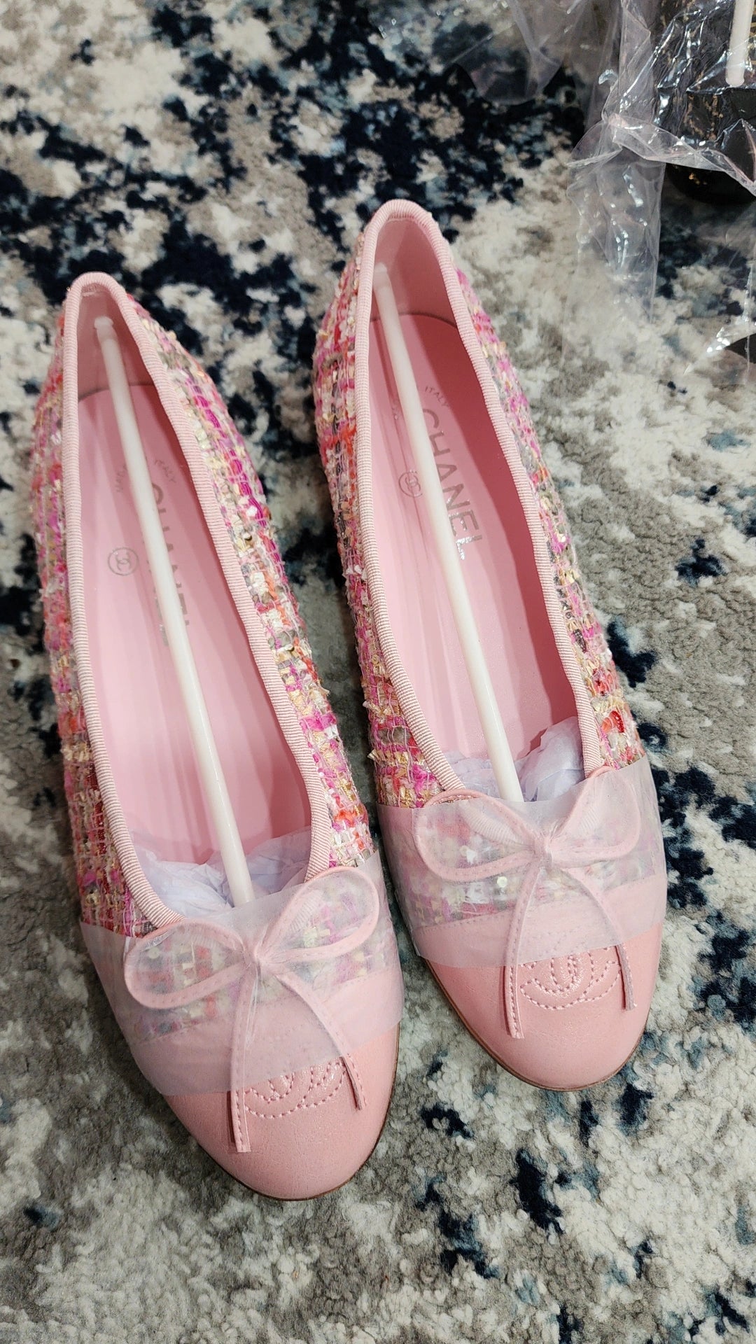 Pink Tweed C Flats – Barmir Collection